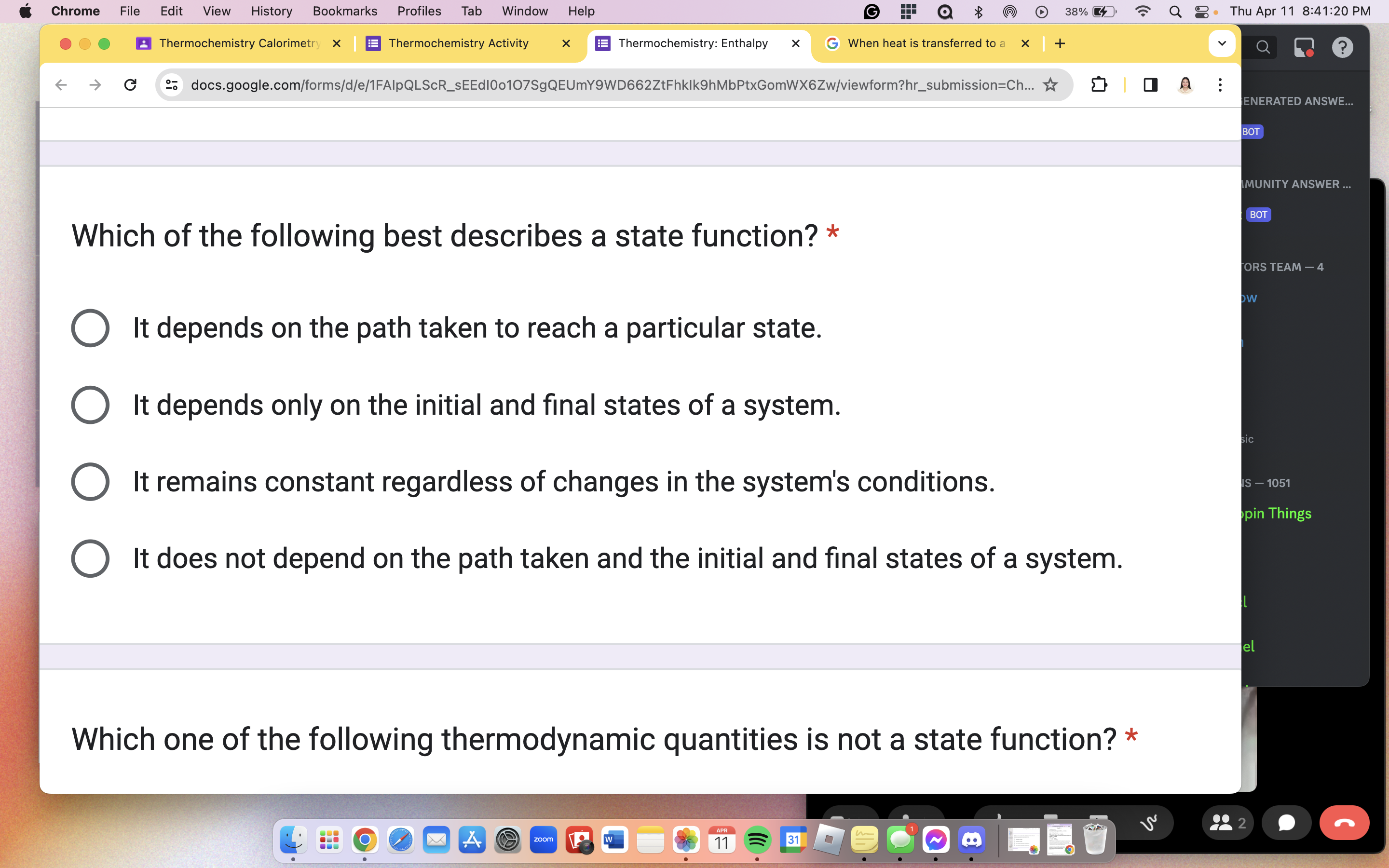 Which of the following best describes a | StudyX