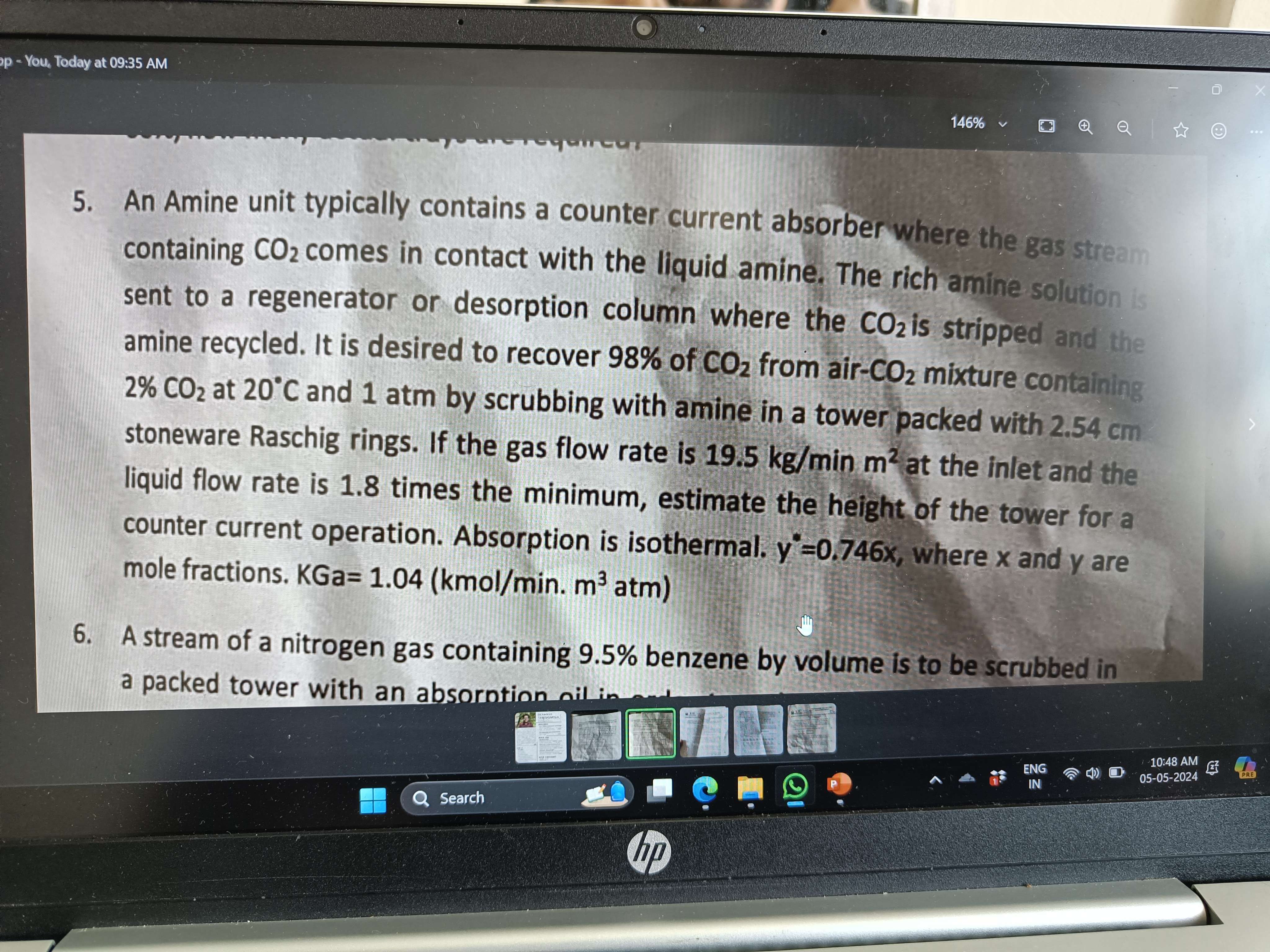 5 An Amine unit typically contains a counter | StudyX