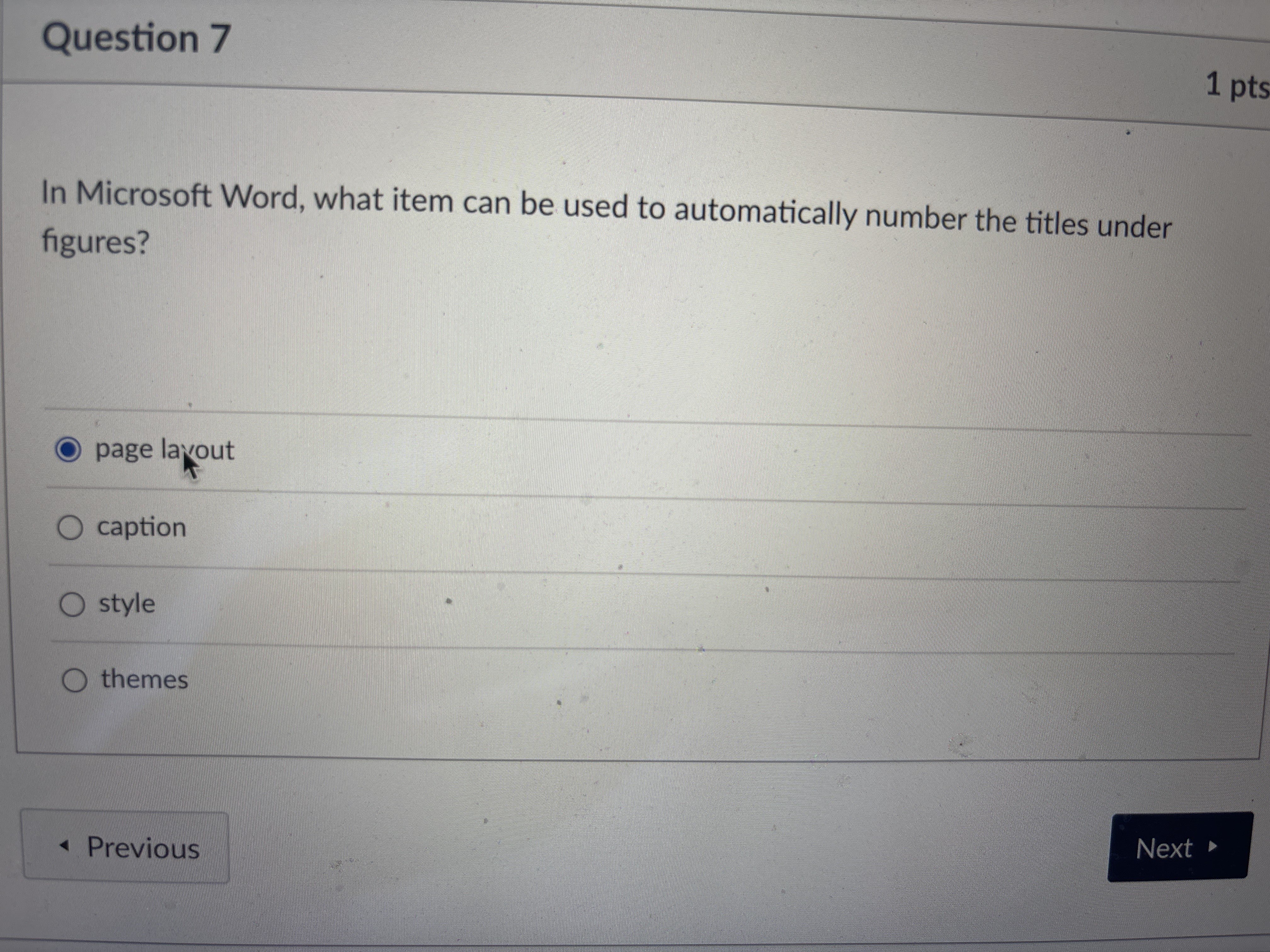 Question 7 In Microsoft Word what item can | StudyX