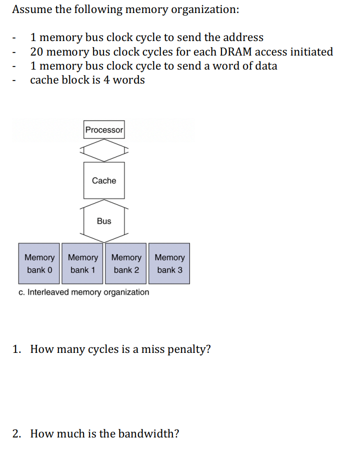 Assume the following memory organization - | StudyX
