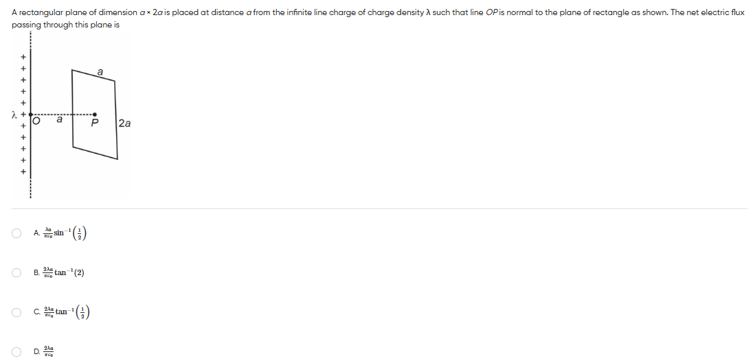 A rectangular plane of dimension $a 2a$ is | StudyX