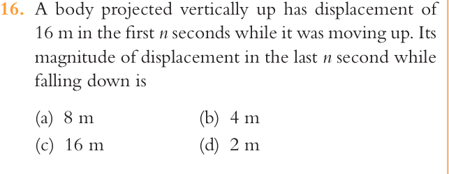 A body projected vertically up has