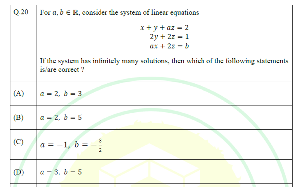 For $a, b {R}$, consider the system of | StudyX