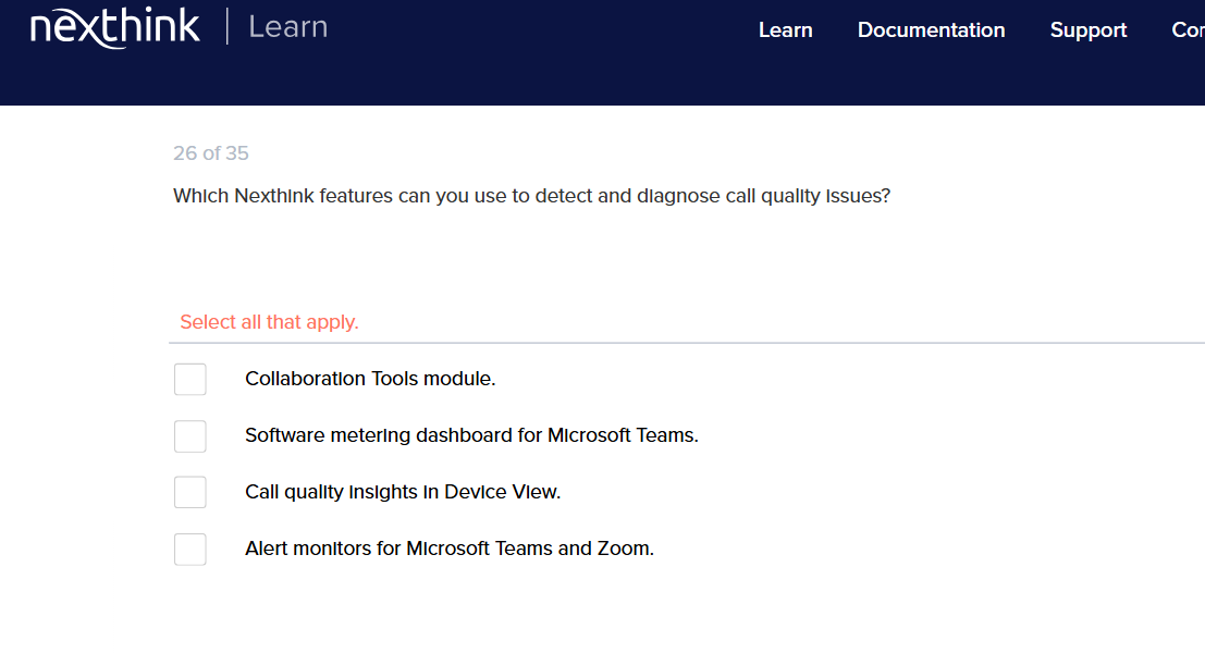 nexthink Learn Learn Documentation Support | StudyX