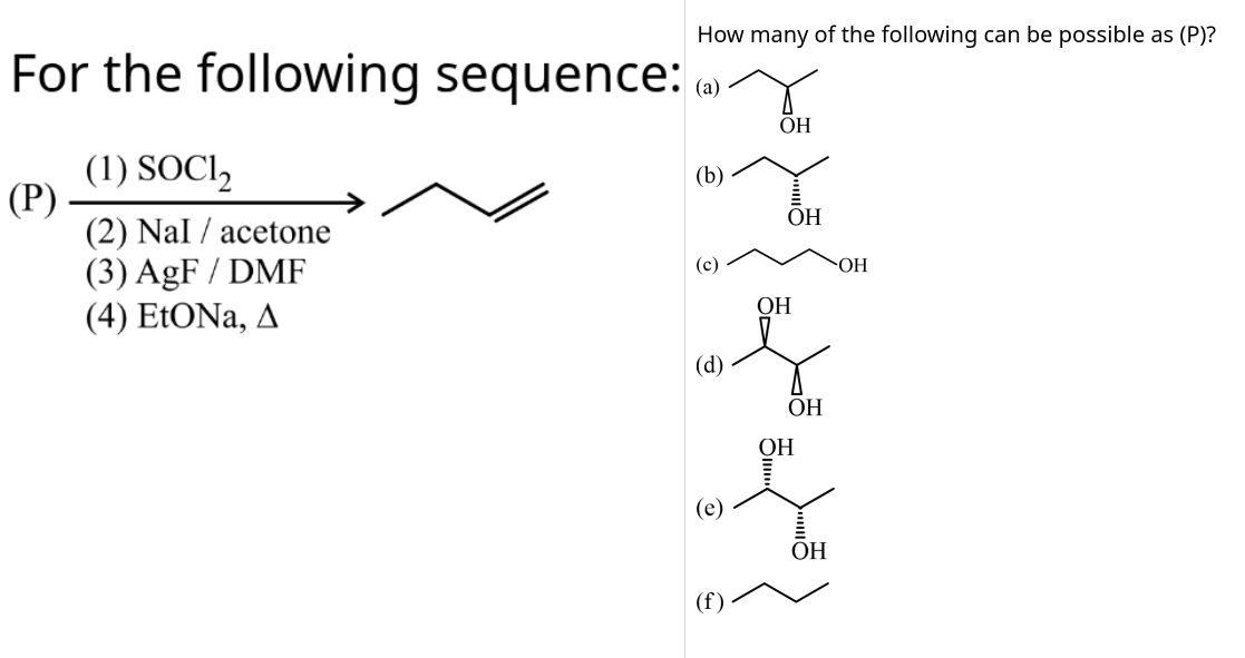 For the following sequence: (P) -> (1) | StudyX