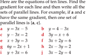 Here are the equations of ten lines. Find | StudyX