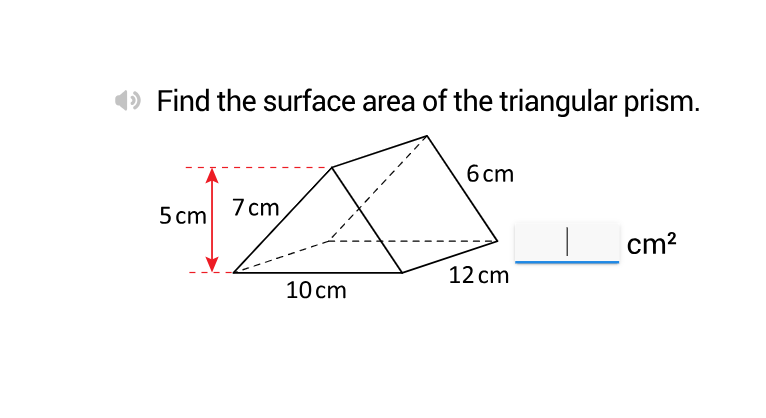 Find the surface area of the triangular | StudyX