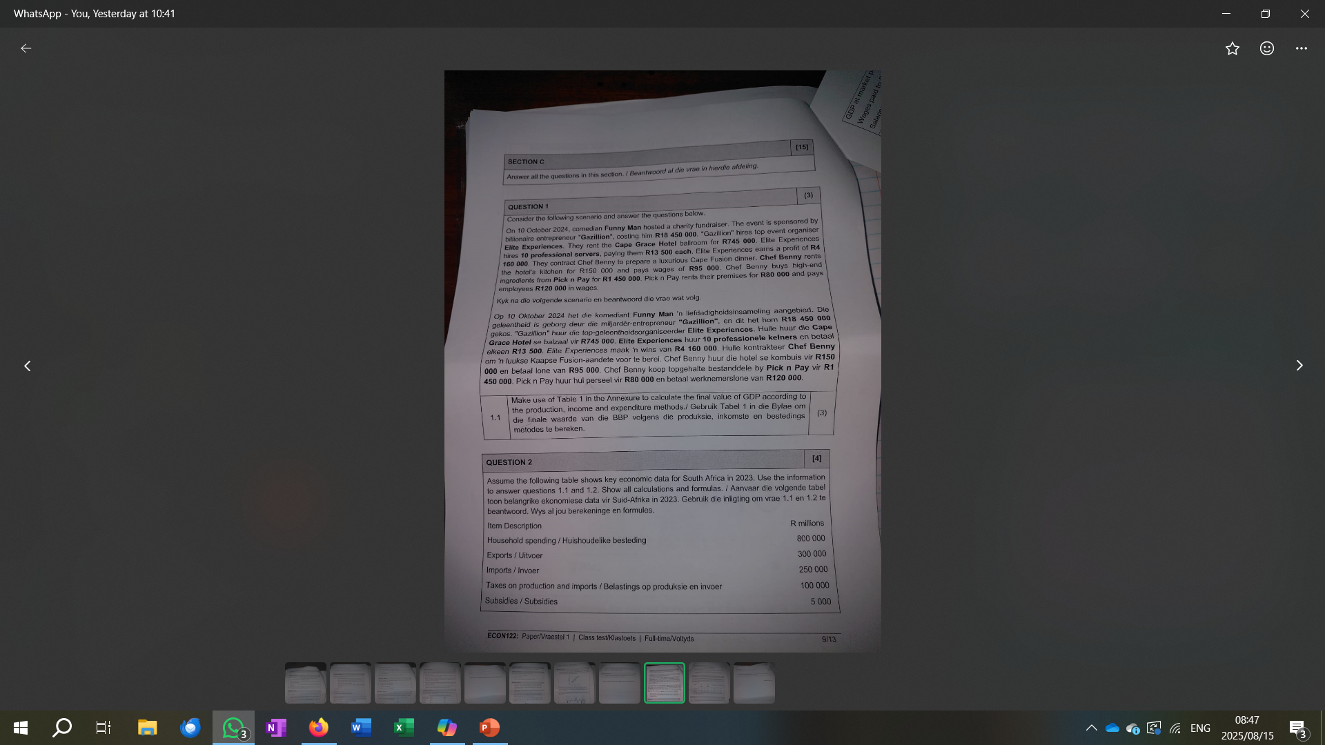 SECTION C Answer all the questions in this | StudyX