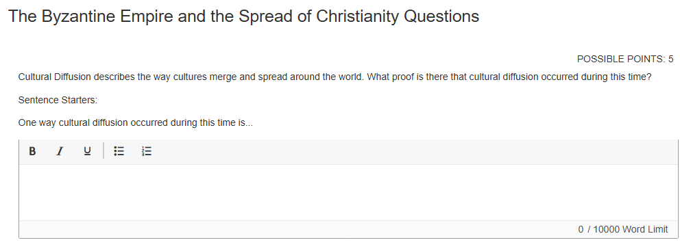 The Byzantine Empire and the Spread of | StudyX
