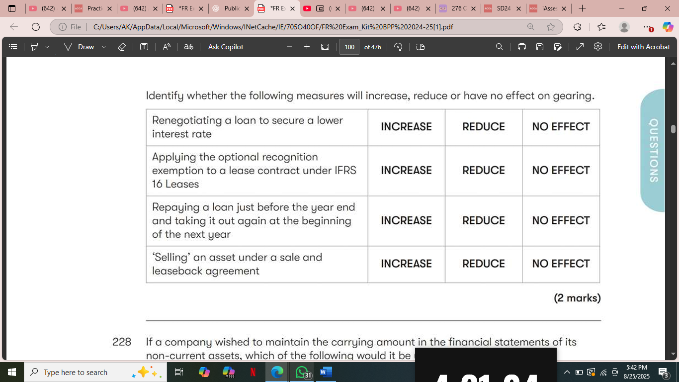Identify whether the following measures will | StudyX