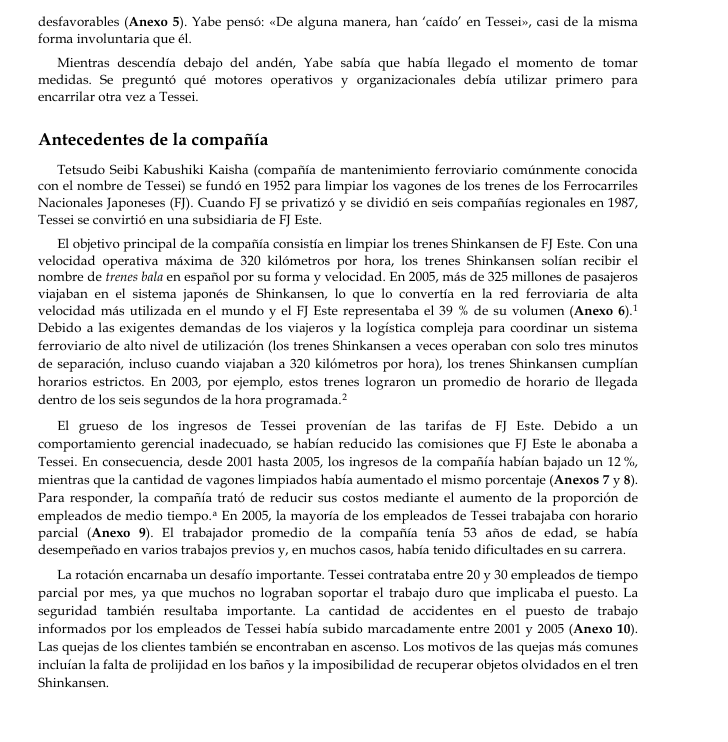 Problemas en Tessei Teruo Yabe, | StudyX