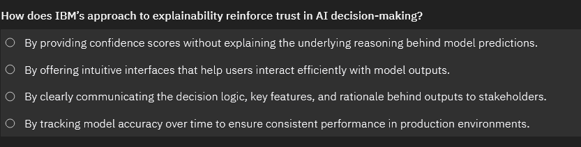 How does IBM's approach to explainability | StudyX