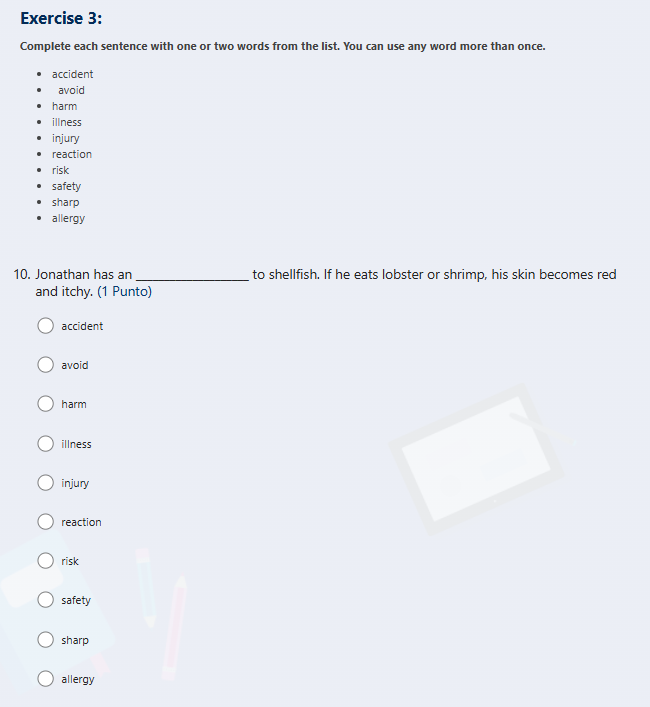 Exercise 3: Complete each sentence with one | StudyX