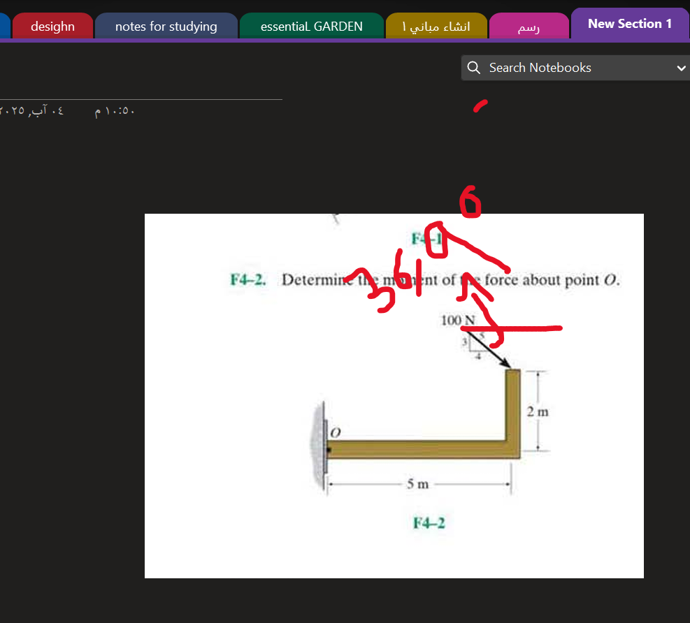 F4-2. Determine the moment of the force | StudyX