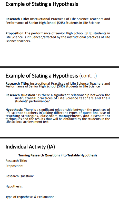 Turning Research Questions into Testable | StudyX