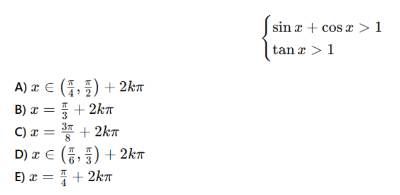 l} x+ x>1 x>1 . \] A) $x ( | StudyX