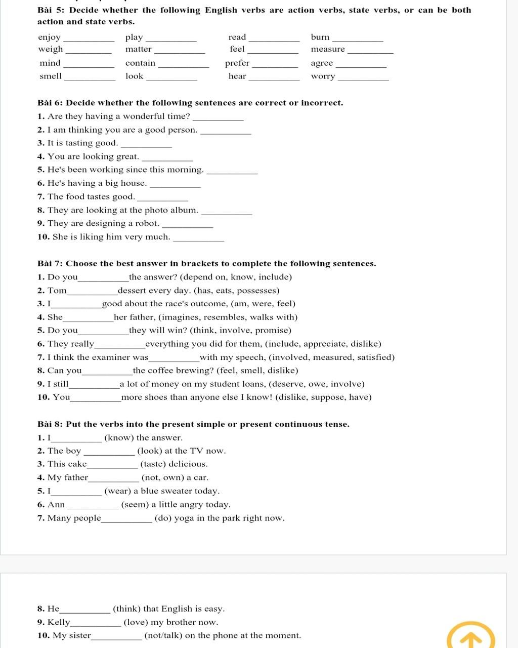 Bài 5: Decide whether the following English | StudyX