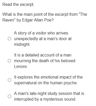 Read the excerpt. What is the main point of | StudyX