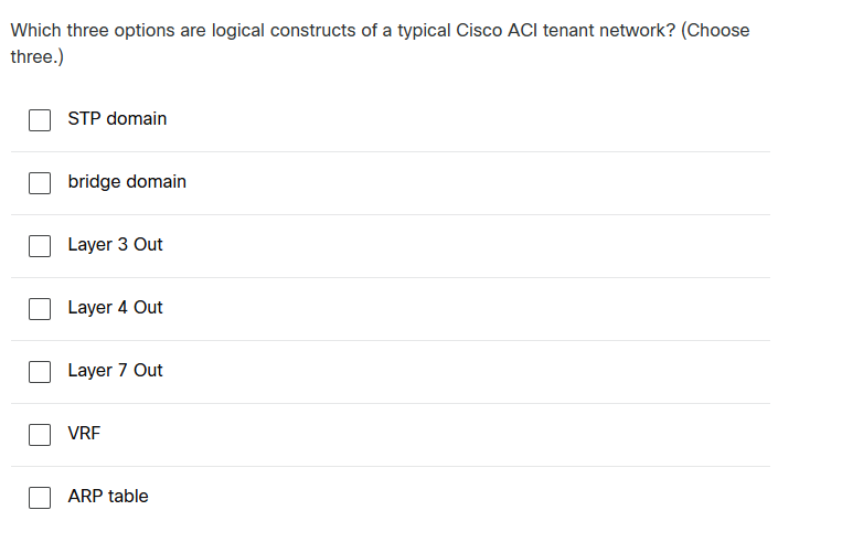 Which three options are logical constructs | StudyX