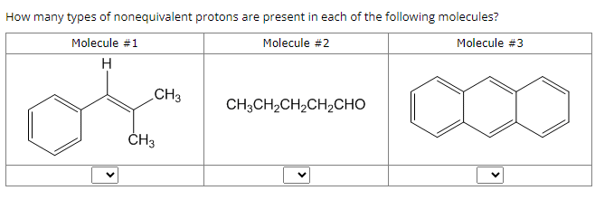 How many types of nonequivalent protons are | StudyX