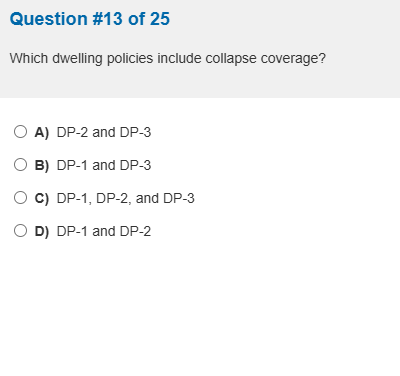 Which dwelling policies include collapse | StudyX