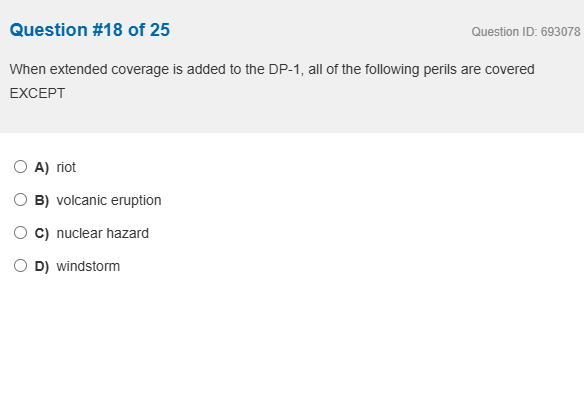 When extended coverage is added to the DP-1, | StudyX