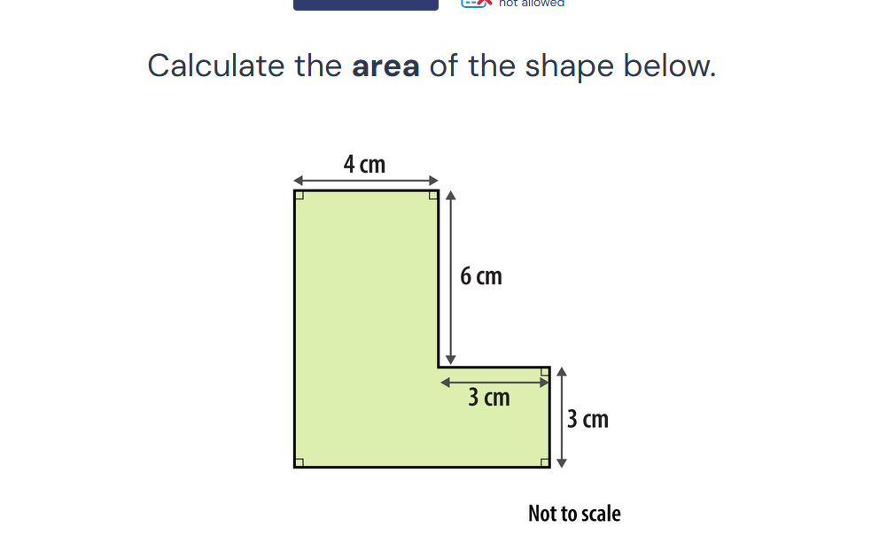 Calculate the area of the shape below. The | StudyX