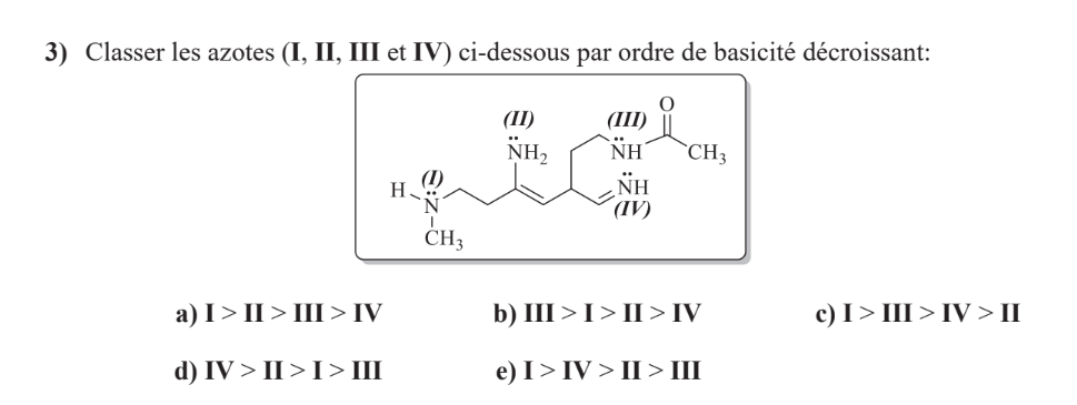 3) Classer les azotes (I, II, III et IV) | StudyX