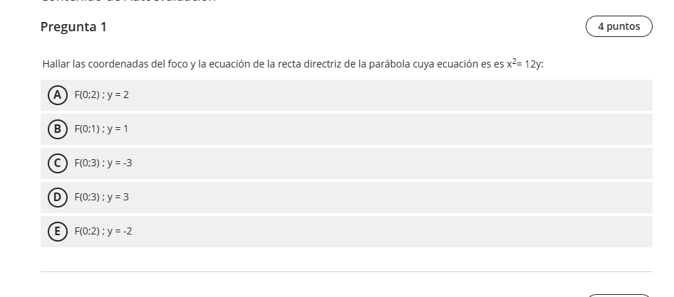 Pregunta 1 4 puntos Hallar las coordenadas | StudyX