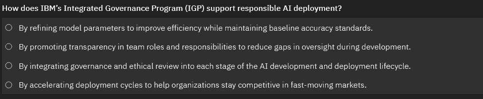 How does IBM's Integrated Governance Program | StudyX