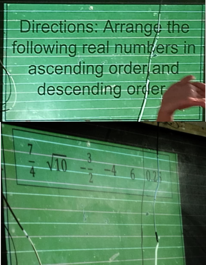 Directions: Arrange the following real | StudyX