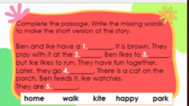 Complete the passage. Write the missing | StudyX