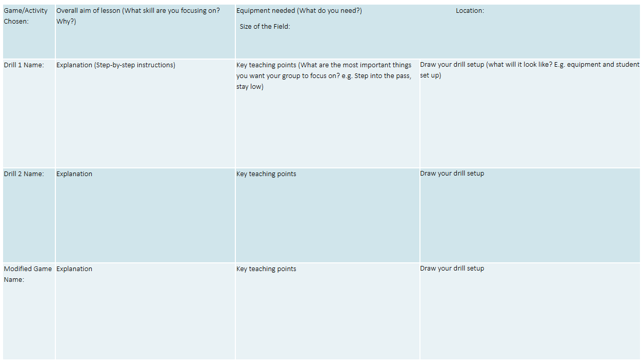 Game/Activity Chosen: Overall aim of lesson | StudyX