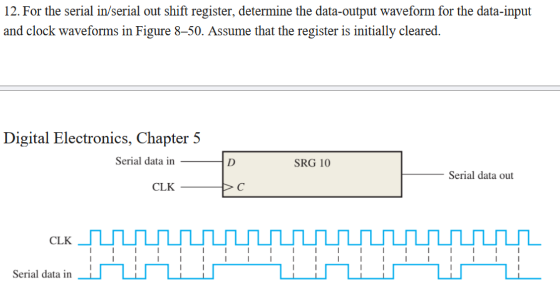12. For the serial in/serial out shift | StudyX