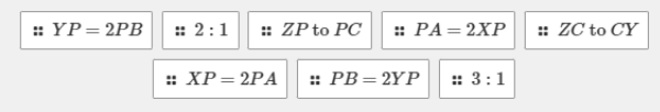 Given: $ XYZ$ with medians $XA$, $YB$, and | StudyX