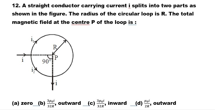 12. A straight conductor carrying current | StudyX