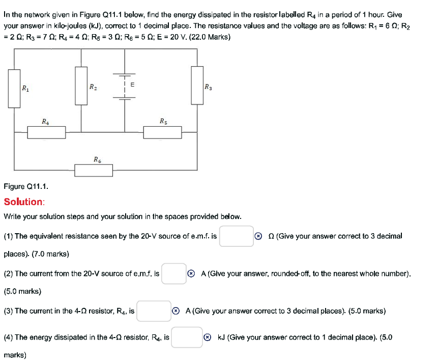 In the network given in Figure Q11.1 below, | StudyX