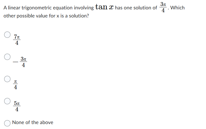 A linear trigonometric equation involving $ | StudyX