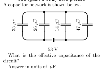A capacitor network is shown below. What is | StudyX