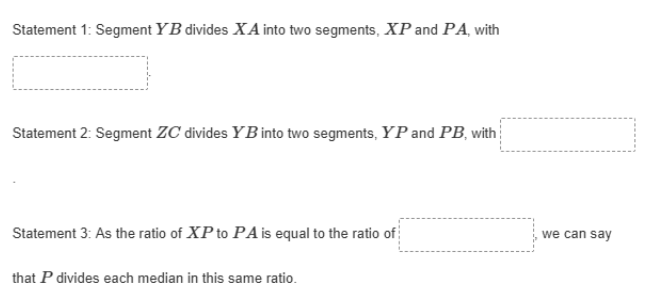 Given: $ XYZ$ with medians $XA$, $YB$, and | StudyX