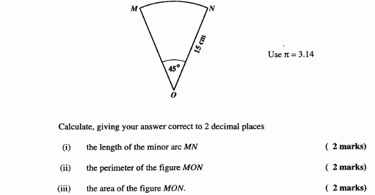 Use $ = 3.14$ Calculate, giving your | StudyX