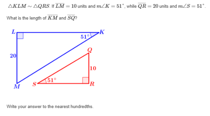$ KLM QRS$. If $ {LM} = 10$ units and | StudyX
