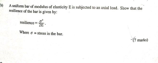 A uniform bar of modulus of elasticity E is | StudyX
