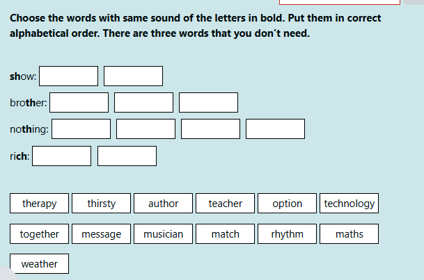 Choose the words with same sound of the | StudyX