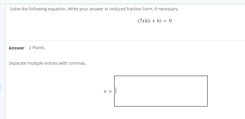 Solve the following equation. Write your | StudyX