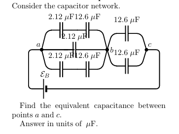 Consider the capacitor network. Find the | StudyX