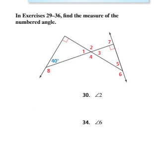 In Exercises 29-36, find the measure of the | StudyX