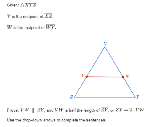 Given: $ XYZ$ $V$ is the midpoint of $ | StudyX
