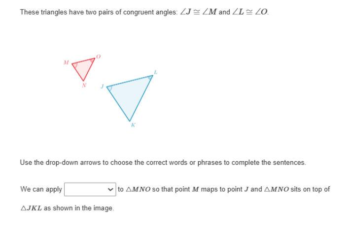 These triangles have two pairs of congruent | StudyX