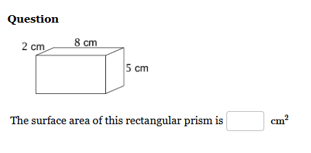 The surface area of this rectangular prism | StudyX